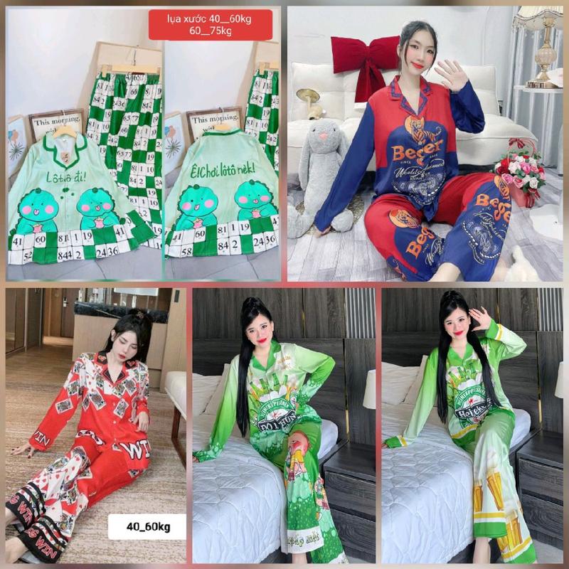 PIZAMA BIGSIZE LỤA XƯỚC BIGSIZE 60__75kg Nữ - TikTok Shop Vietnam