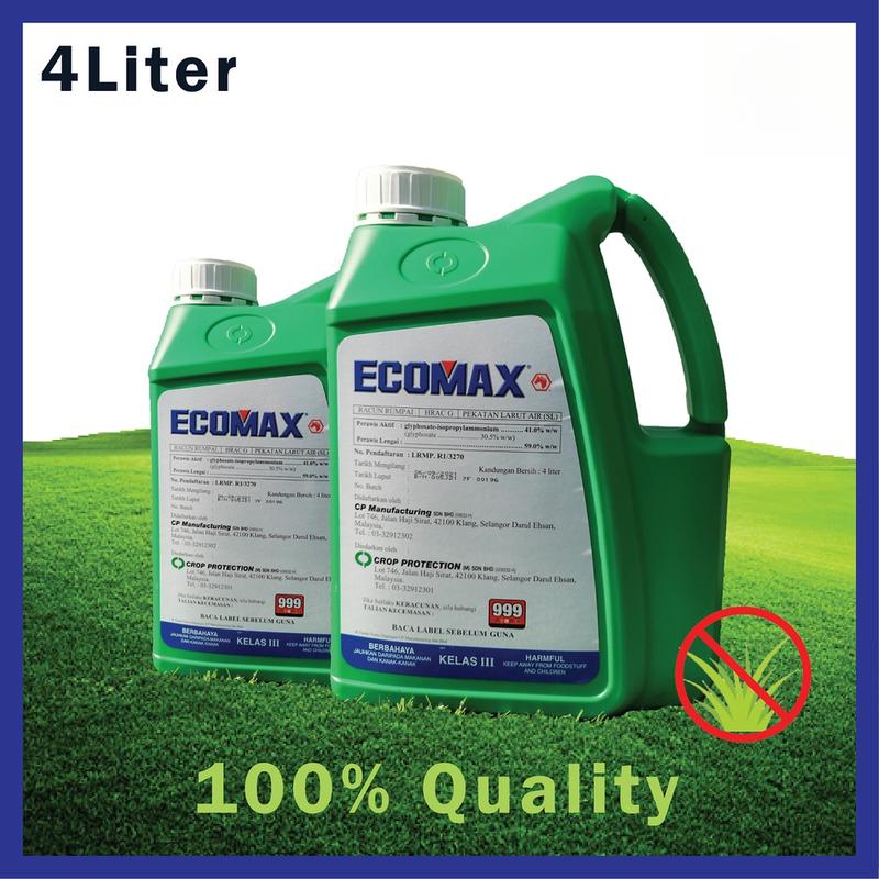 Ecomax 4L Glyphosate 41% (Herbicide/Racun rumput) * Spot * racun ...