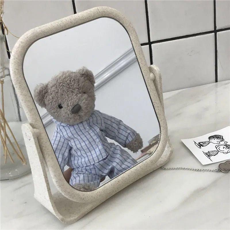Desktop Double Sided Makeup Mirror Aesthetic Bathroom Decor Vanity ...