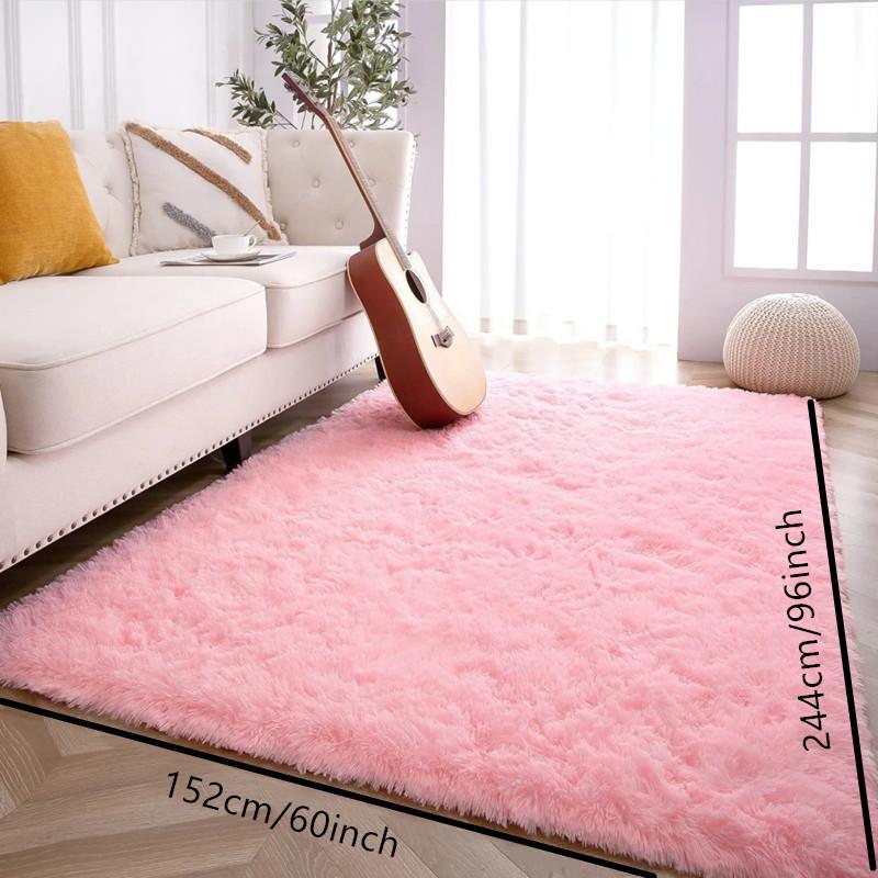 Minimalist Solid Fluffy Large Rug, Cute House Accessories Durable ...
