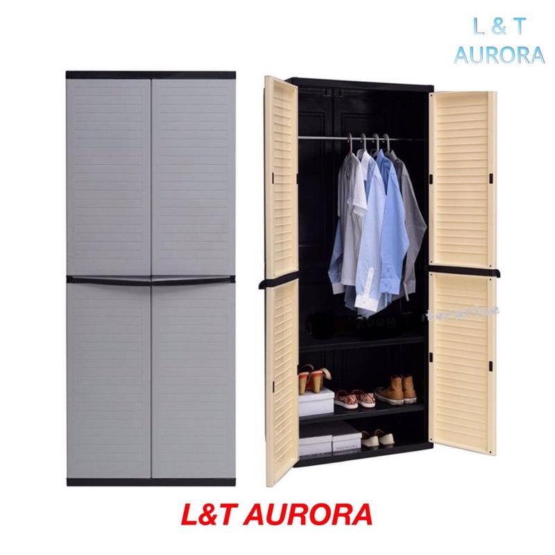 2 Door Plastic Wardrobe Waterproof / 2 Pintu Almari Baju Plastic ...