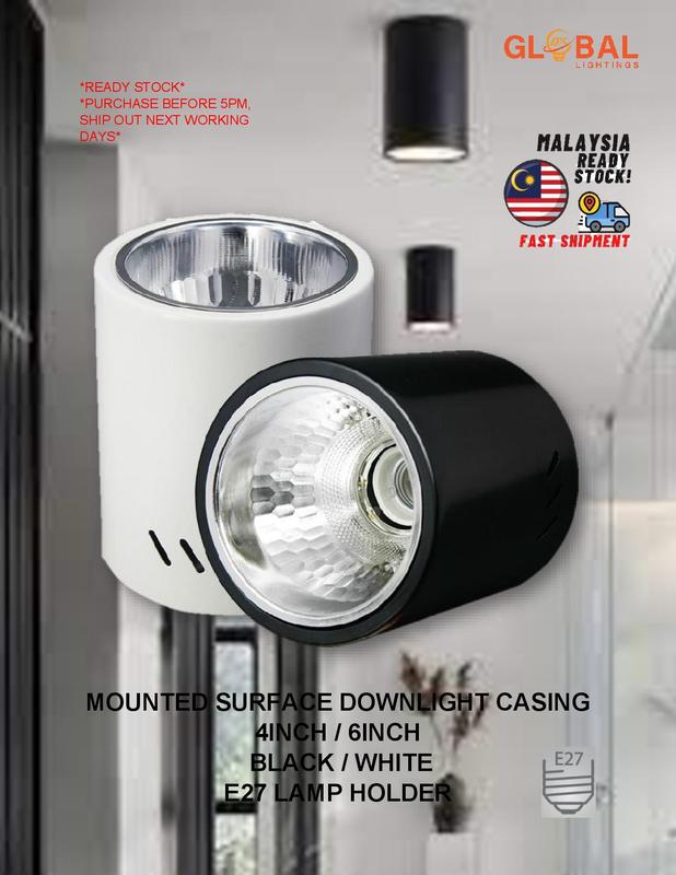 Mounted Surface Downlight Casing Milo Tin 4inch, 6inch Black - TikTok ...