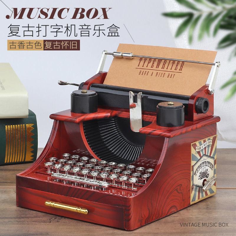 Kotak Muzik Mesin Taip Retro Kreatif, Mainan Muzik, Hiasan Rumah dan ...