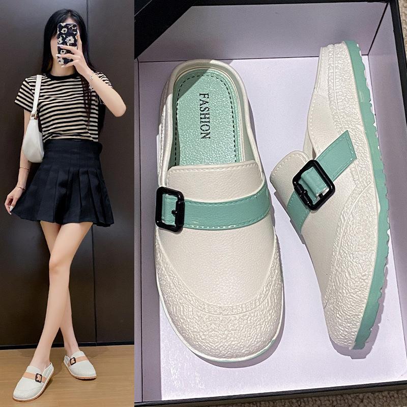 New Summer Closed Toe Women's Single-Layer Shoes Thick Botto - TikTok ...