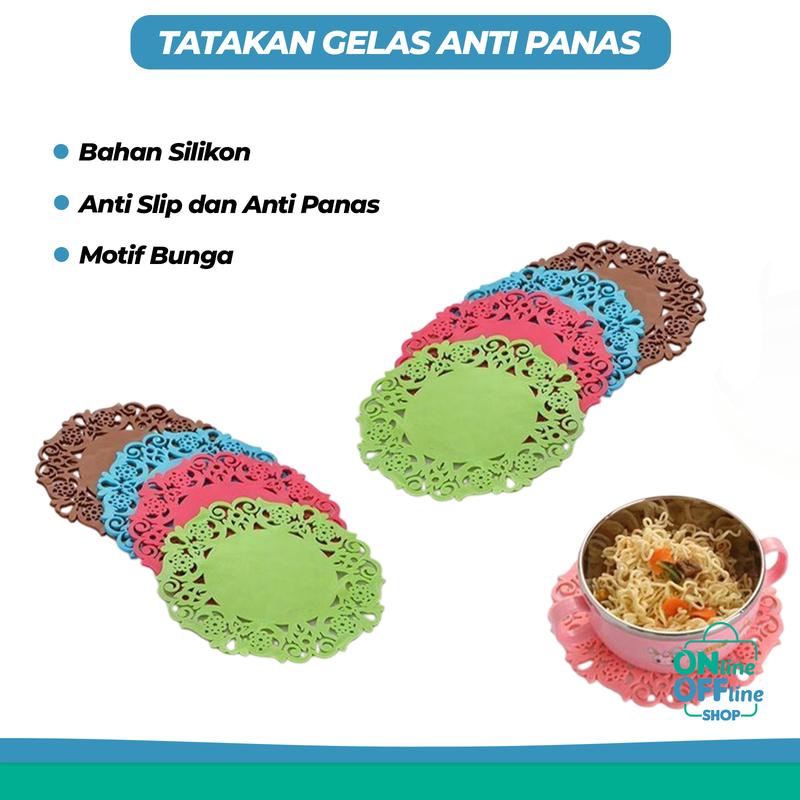 Tatakan Gelas Warna Warni Tatakan Gelas Anti Panas Alas Gela - Shop ...