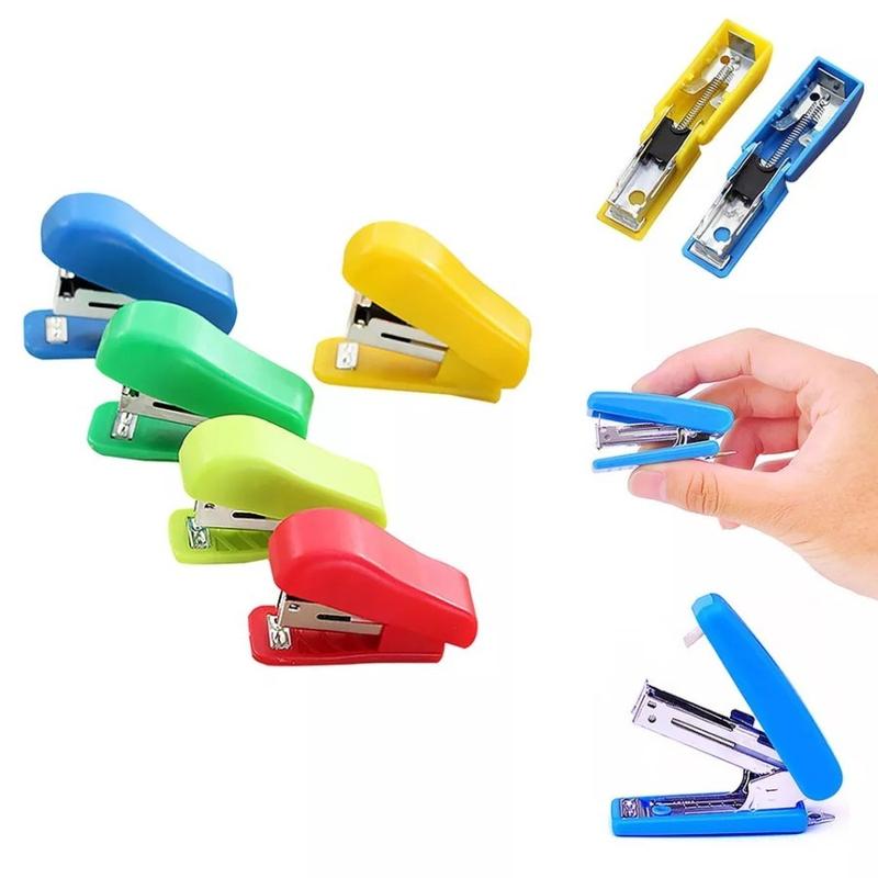 Staples Stapler Mini Kecil Unik Lucu Bonus isi Staples Besi Plastik ...