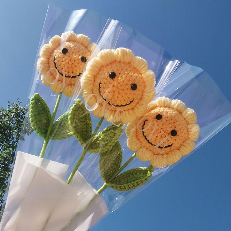 Bunga Mengait Buatan Tangan, Rekaan Bunga Matahari, Gaya Ins - TikTok ...