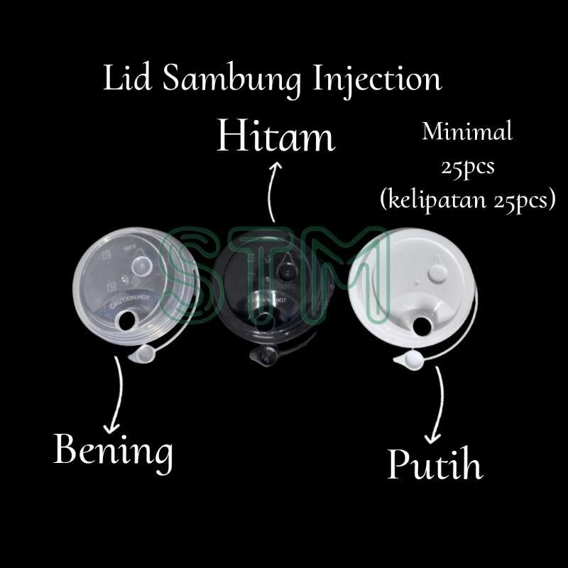 Isi 25Pcs/Set Lid Connected Cup Injection Tutup Sambung Strawless Gelas ...