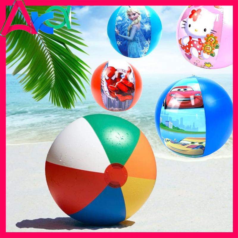 Cartoon beach ball inflatable rainbow beach ball for kids beach ...