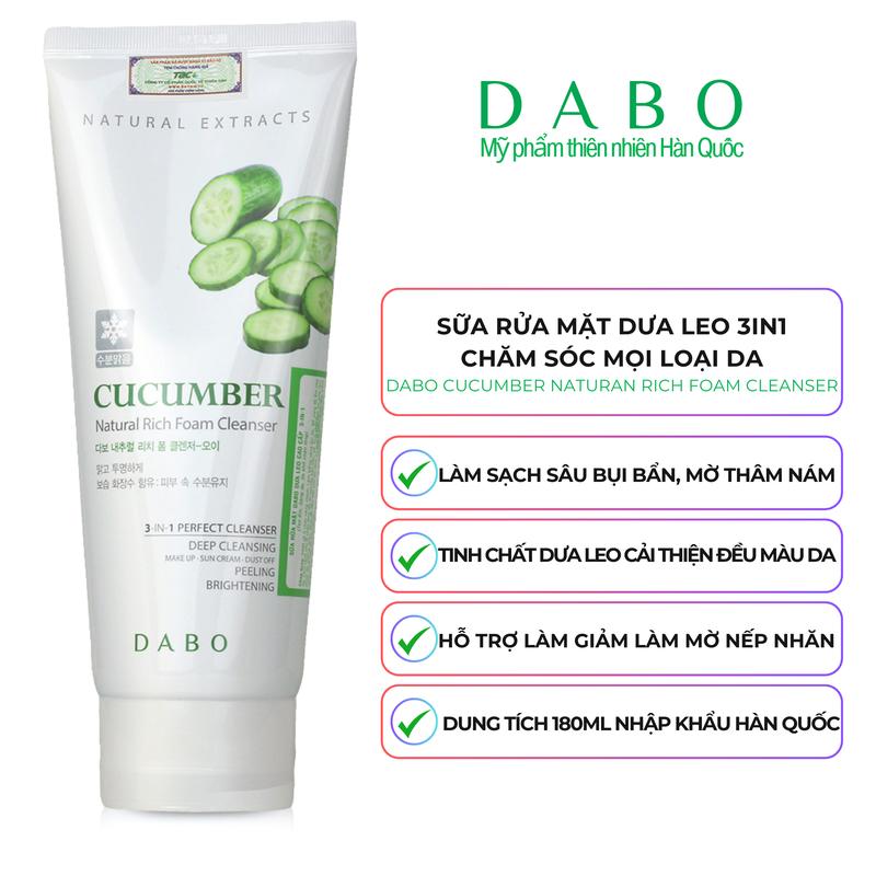 [MỸ PHẨM DABO CHÍNH HÃNG] Sữa rửa mặt 3IN1 tinh chất dưa leo - TikTok ...