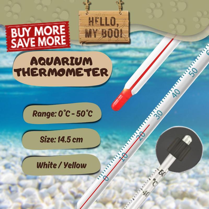 Aquarium Fish Tank Thermometer | Suction Cup | Suhu Thermometer ...