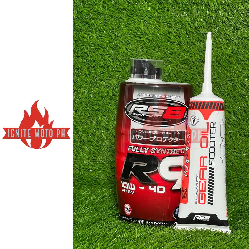 RS8 R9 10W- 40 ( FULLY SYNTHETIC) 1Liter/800ml +RS8 Gear Oil - TikTok ...