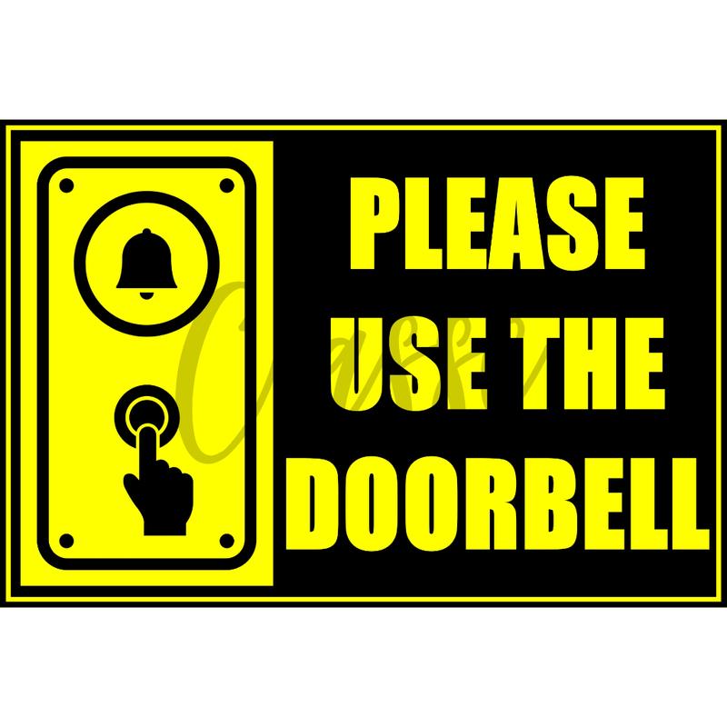 PLEASE USE DOORBELL SIGN LAMINATED SIGNAGES A4/5R SIZE 180GS - TikTok ...