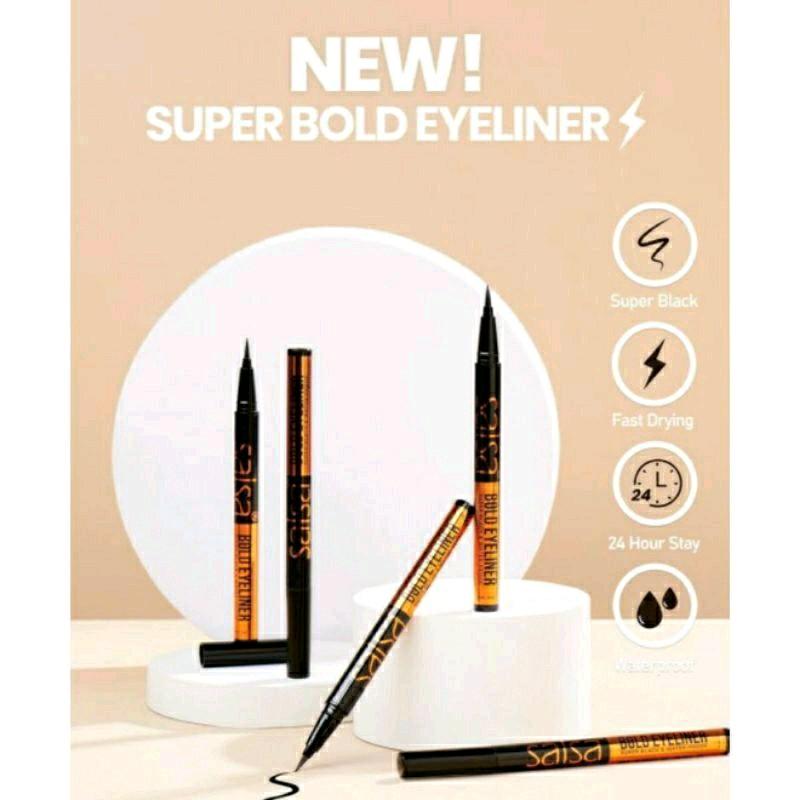 Salsa Bold Eyeliner Super Black and Waterproof Eyeliner Netto.3ml Hitam ...