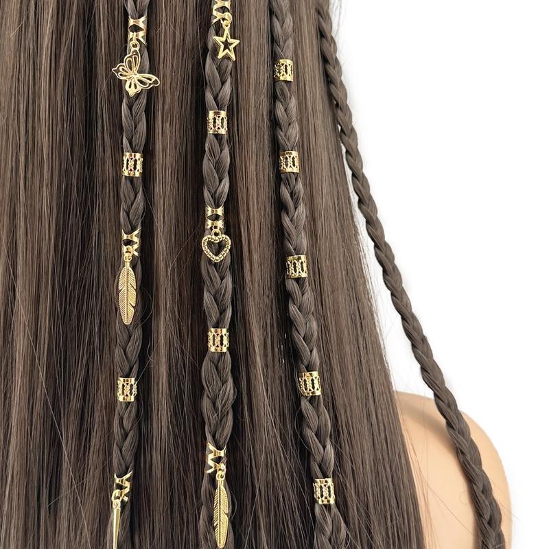 26pcs Hair Accessories Butterfly Hollow Out Hair Ring Dread Locks ...