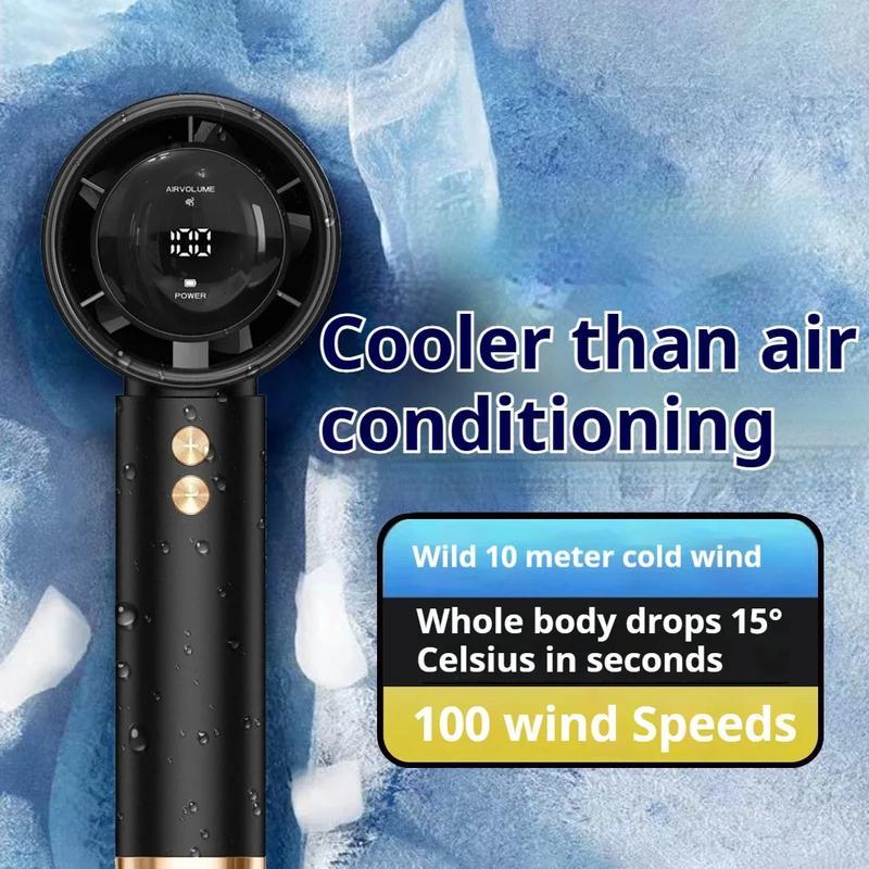 Quạt cầm tay LAMJAD 100 cấp độ gió, Quạt tích điện mini pin cao ...