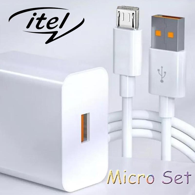 Itel Charger Original Fast Charger 2.1A Micro USB Cable Adapter ...