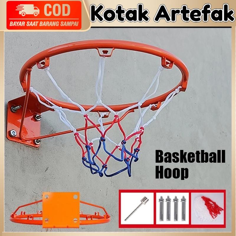 Ring Basket Single Bahan Besi Beton + Baut Dan Jaring / Basketball ...