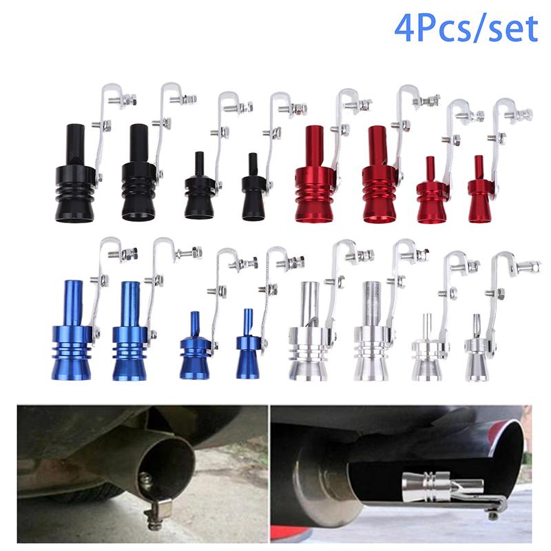 4Pcs Universal Car Turbo Sound Whistle Muffler Exhaust Pipe Whistle ...