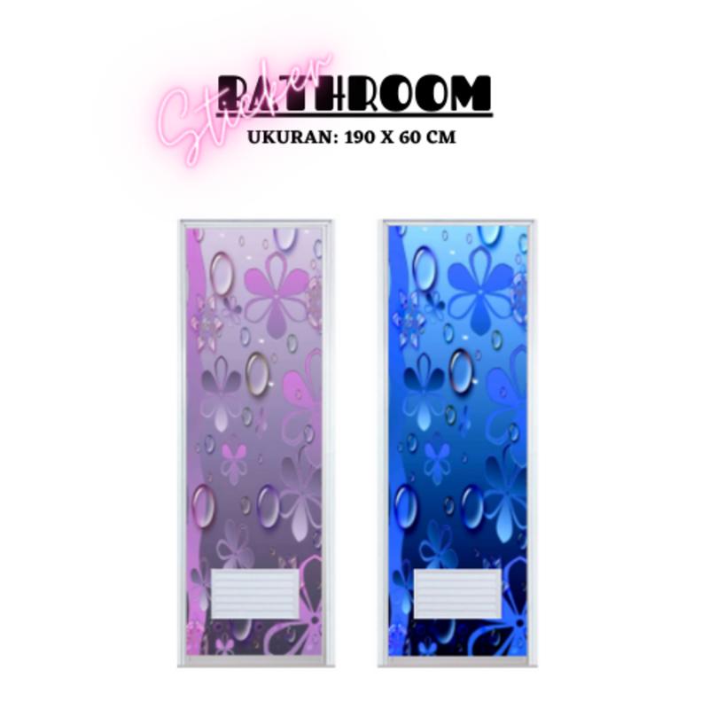 Sticker Pintu Kamar Mandi / Bathroom Uk.190 x 60 Motif AIR (Produk ...