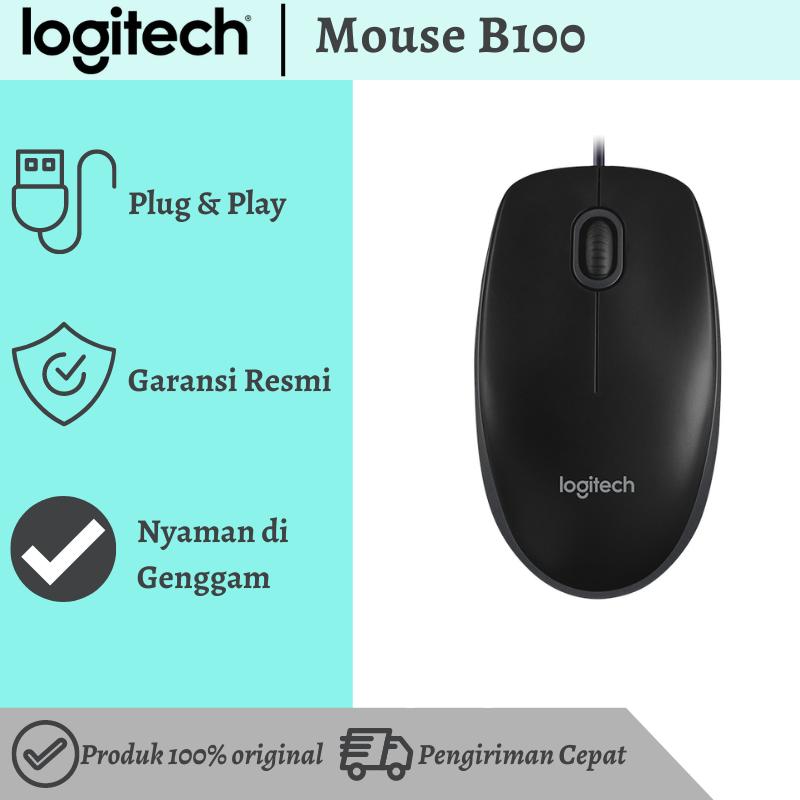 Logitech B100 Mouse Kabel Logitech B100 Mouse Logitech - Shop | Tokopedia