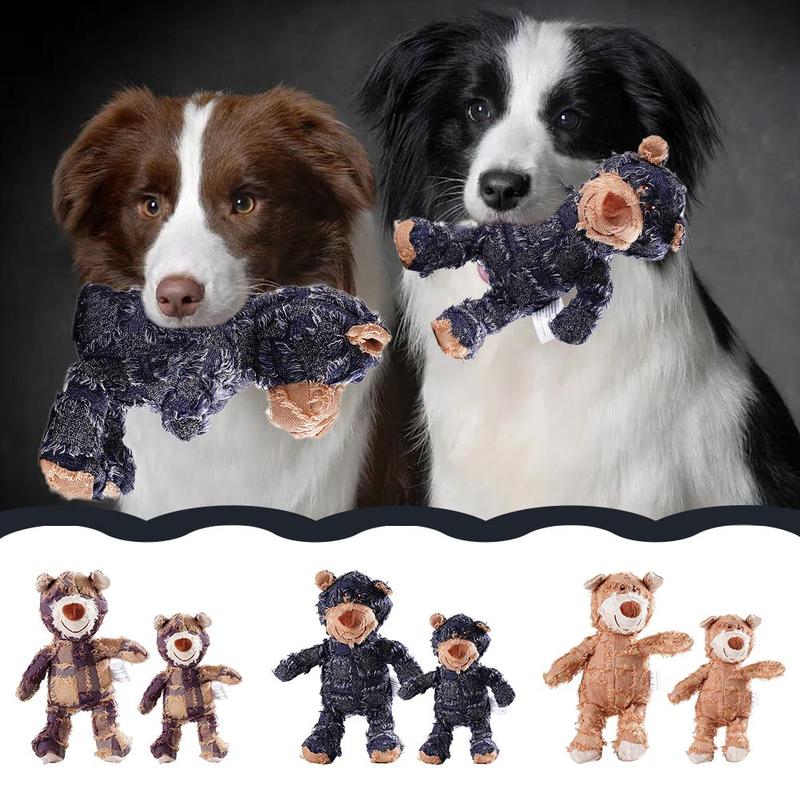 1PCS Tri Color Beggar Bear Pet Toy Plush Teddy Bear Dog Soun - TikTok ...