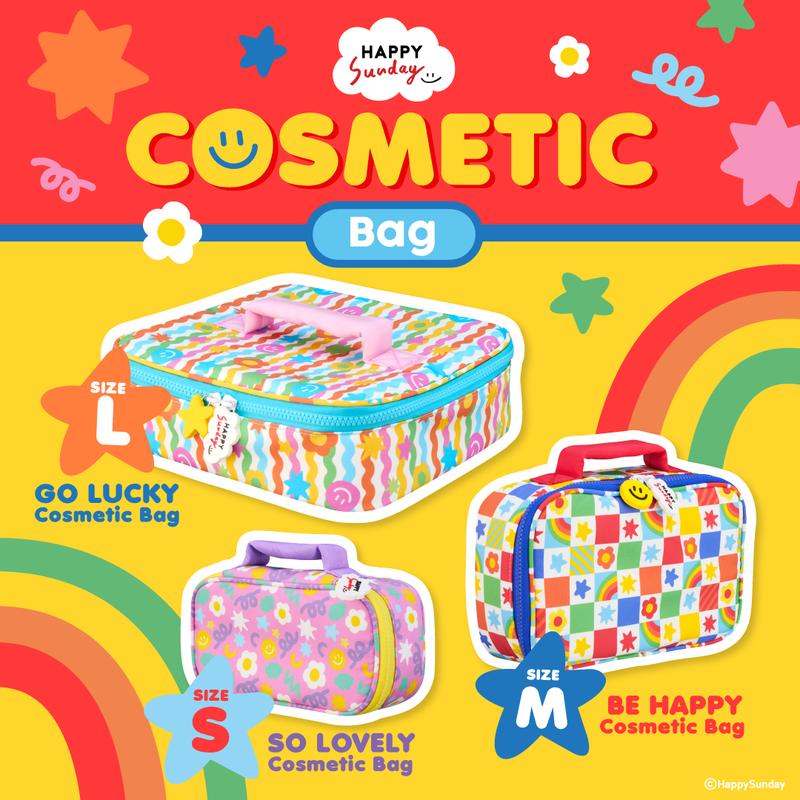 [พร้อมส่ง] HAPPY SUNDAY COSMETIC BAG กระเป๋าเครื่องสำอาง 3 ลาย - TikTok ...