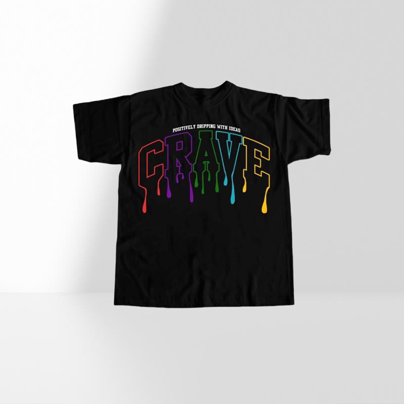 T-shirt CRAVE with excellent quality durable and washable trustworthy ...