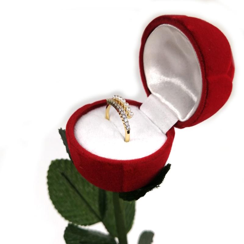 Rose Flower Engagement Ring Box Rose Wedding Ring Box Rose Gift ...