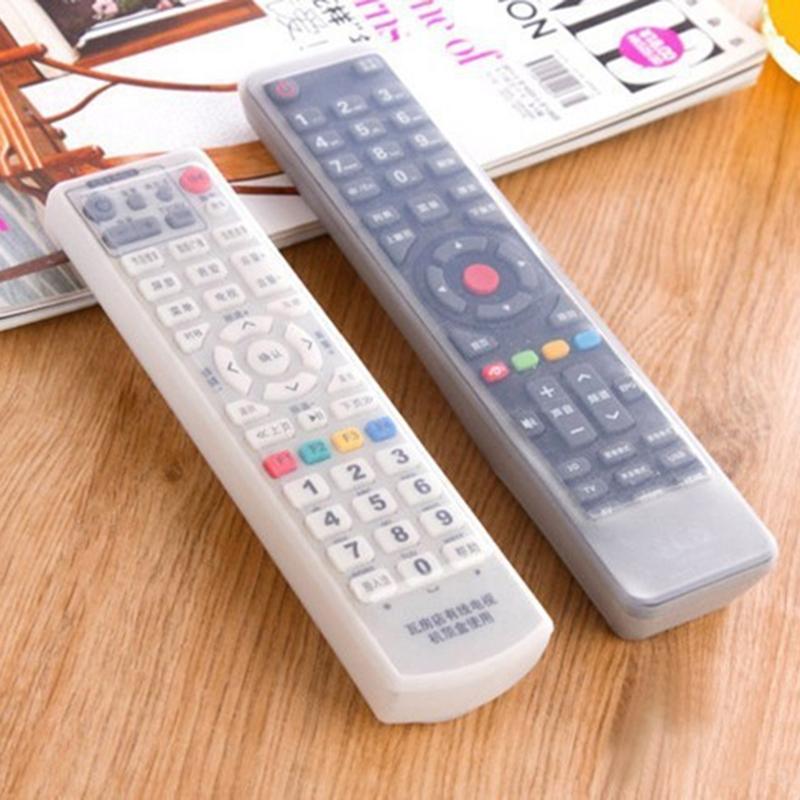 Transparent Silicone TV Remote Control Storage Boxes Cover Protective ...