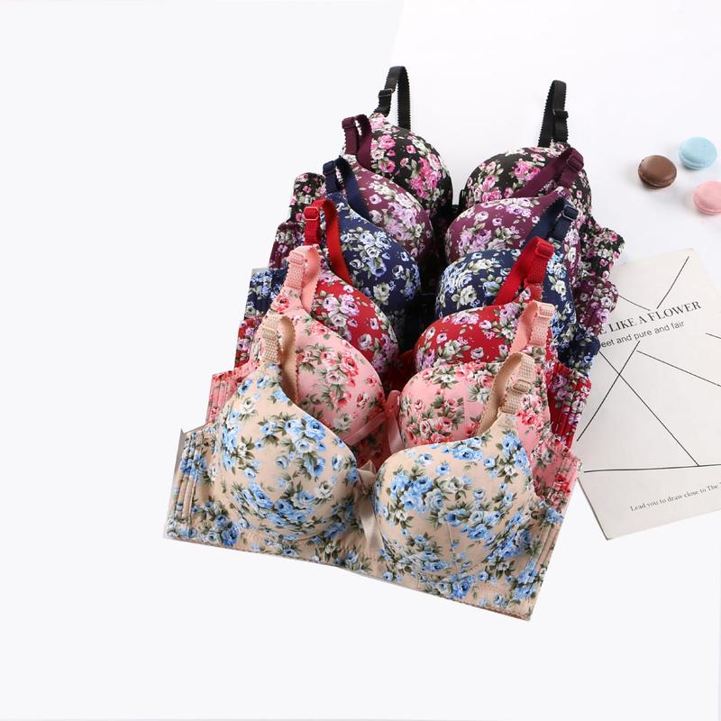Wired Bra Women BC Cup Floral Design Baju Dalam Wanita Berdawai ...