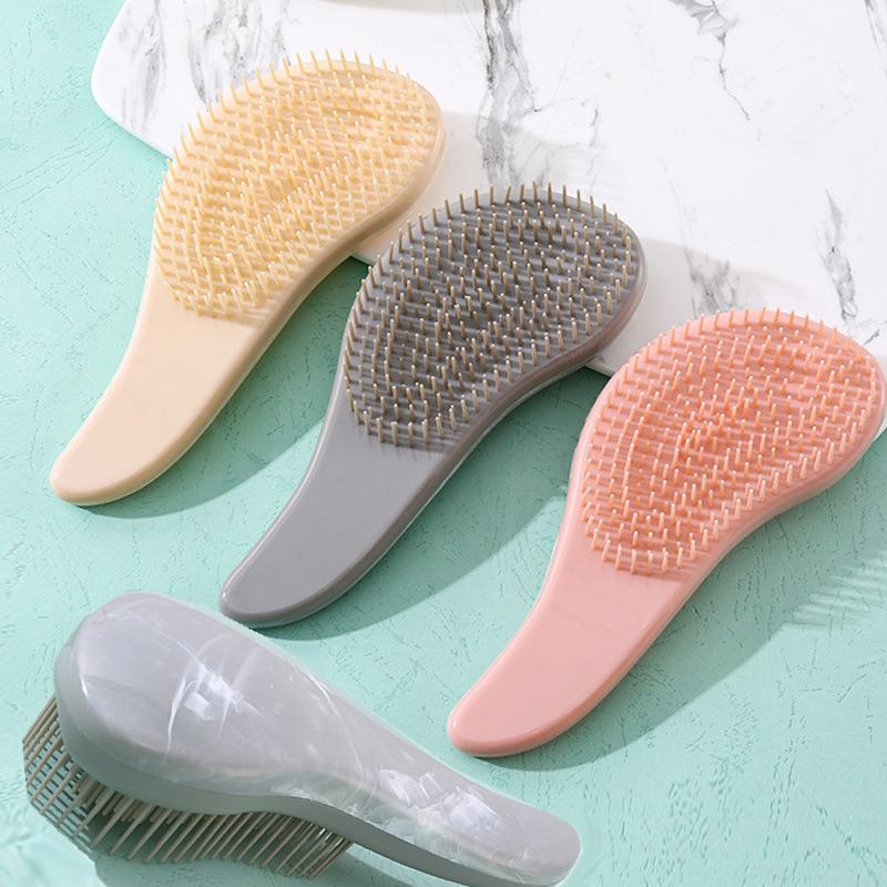Marbled Soft Comb Anti-Static Hair Brush Handle Entangle Detangling ...