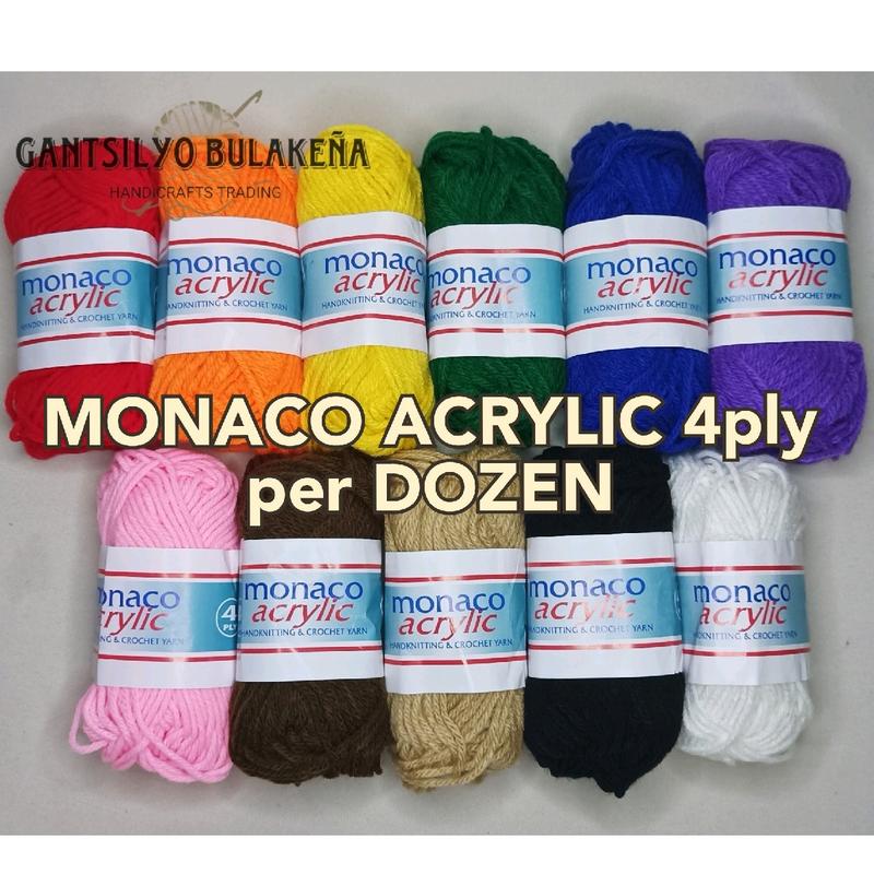 MONACO ACRYLIC YARN 4ply 18g PER DOZEN for Crafting - TikTok Shop ...