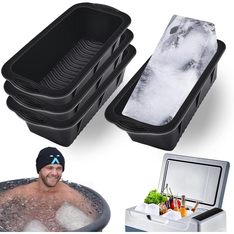 XANGNIER Extra Large Ice Block Mold,4 Pack 9.4lbs Ice Cubes for ...