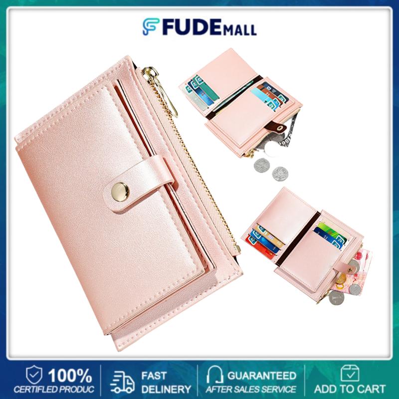 FUDE - Compact Wallet for Women, Leather Bifold RFID Blockin - TikTok ...