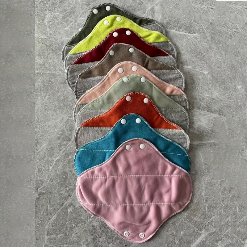10-Pack Pure Cotton Reusable Menstrual Pads, Waterproof Leakproof ...