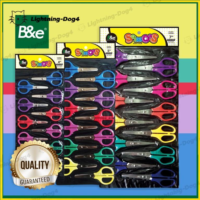 12pcs/pack STUDENT SCISSORS/GUNTING SOLID COLOR #4 , #5 ,#7 ONE ...