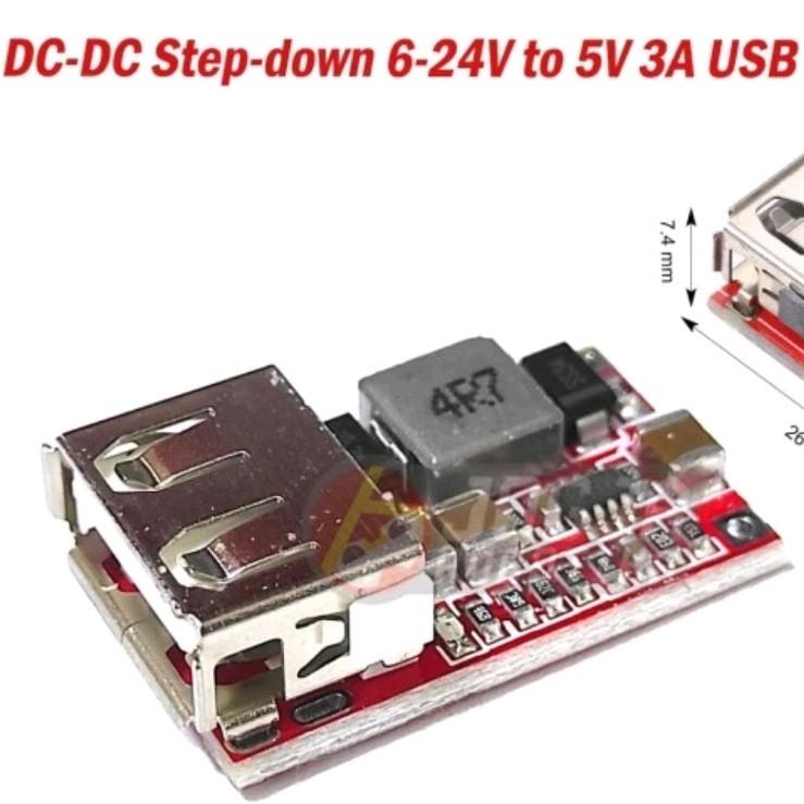 USB Mini 5V 3A DC-DC Step Down Converter buck - Shop | Tokopedia