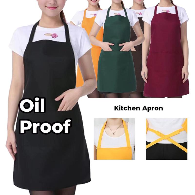 [OILPROOF] Apron Dapur Waterproof Cotton Hitam Anti Minyak 2 - TikTok ...