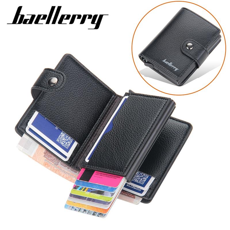 Pemegang kad Baellerry-RFID untuk lelaki, Sarung kad aluminium ...