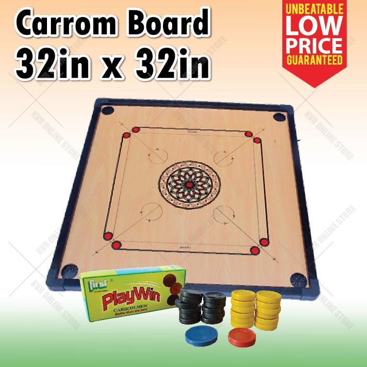 Wooden Carrom Board 2in1 Mini Draught Dam Haji Big Carrom Board ...