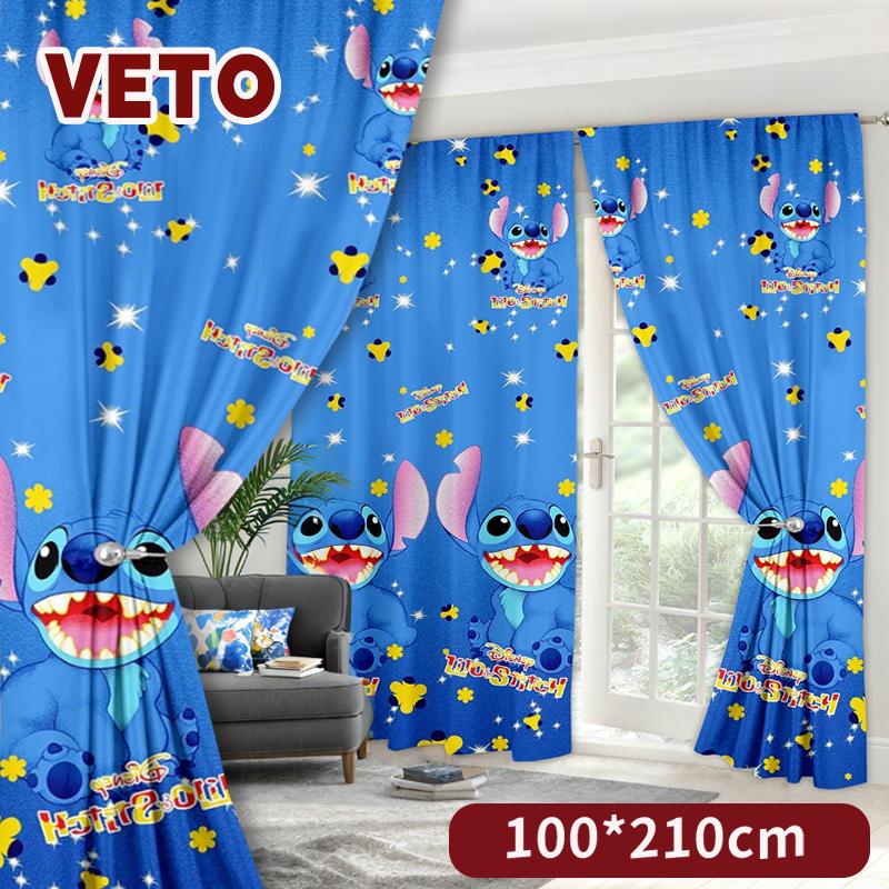 [Stitch Anime Curtain]Ring Free Window Curtains Print Design - TikTok ...