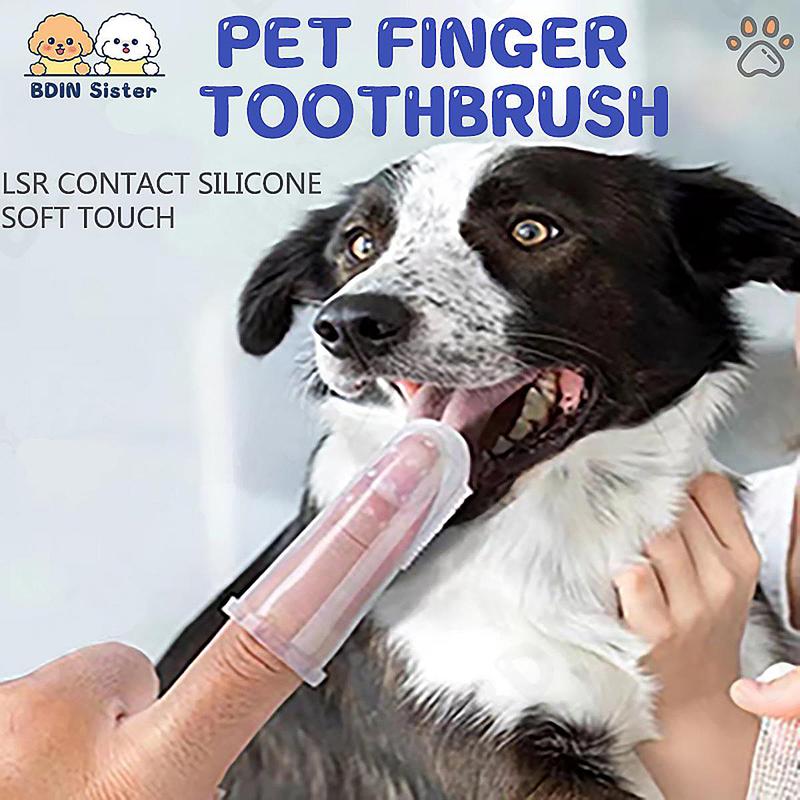 Dog Toothbrush Pet Finger Toothbrush Silicone Oral Care Cat Toothbrush ...