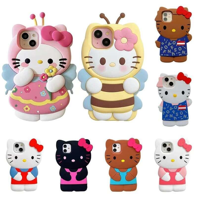 Sarung Ikatan bentuk rama-rama Kartun 3D Hello Kitty, Untuk iPhone ...