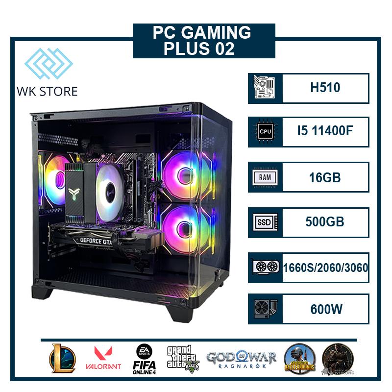 Thùng PC Gaming Plus 02 Core i5 11400F, VGA 1660S / 2060 / 3060 ...