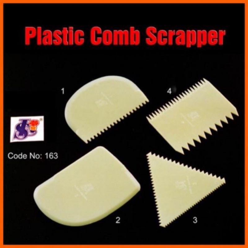 plastic Comb Scraper/Cake Icing Scraper Pengikis Kek Aising - TikTok ...
