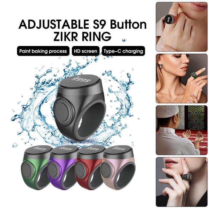 Promo Cincin Tasbih 3 in 1 – Smart Adjustable Ring Zikir S9, Digital ...