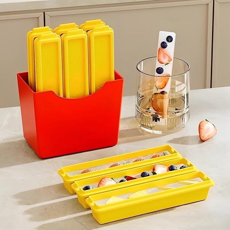 French Fries Design Ice Mold, With Magnetic Storage Box Rectangular ...