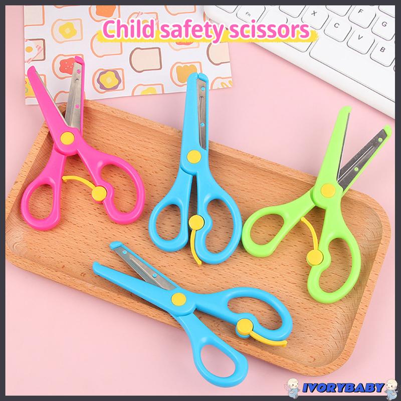 IVORYBABY Kid DIY Paper-Cut Safety Scissor Safety Scissor Round-headed ...