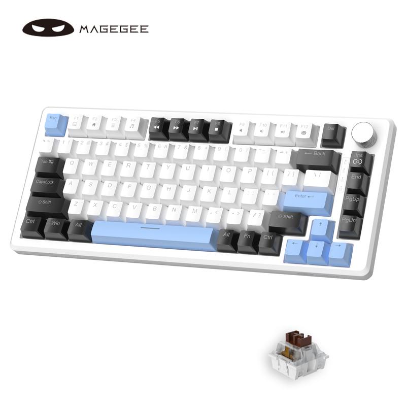 MageGee 75% Mechanical game Keyboard, Compact Blue Backlight - TikTok Shop